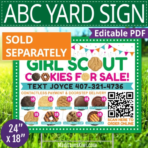 2026 ABC Printable Girl Scout Cookie Booth Tally Form, Editable Cookie ...
