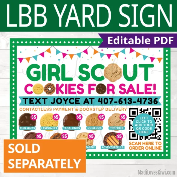 2026 Editable LBB Girl Scout Cookie Booth Tally Form, Printable Cookie ...